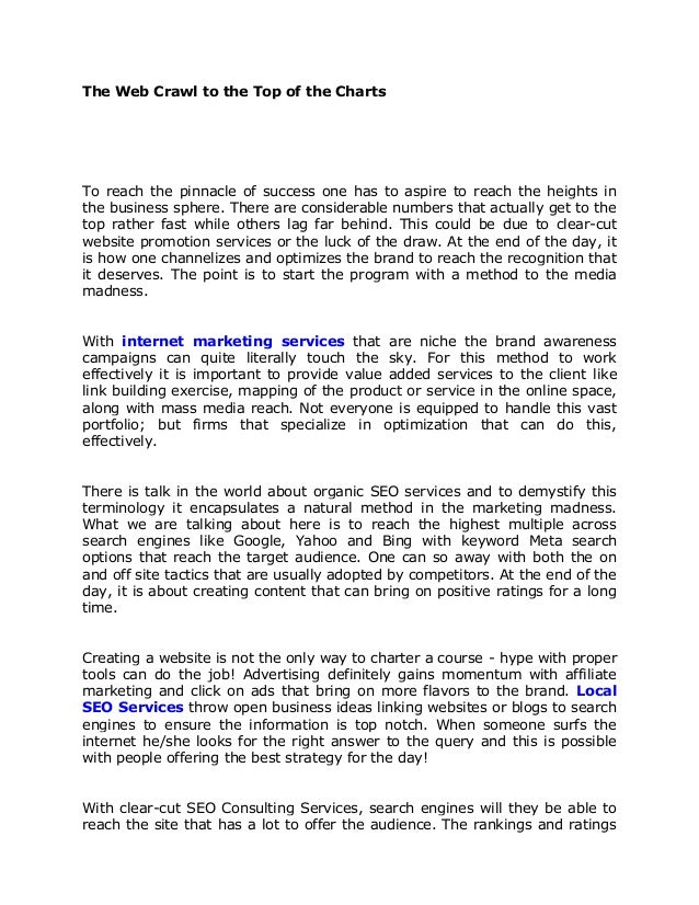 The web crawl to the top of the charts