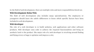 The Web Development Career Guide | PDF