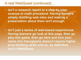 The WebQuest | PPT