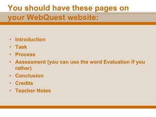 The WebQuest | PPT