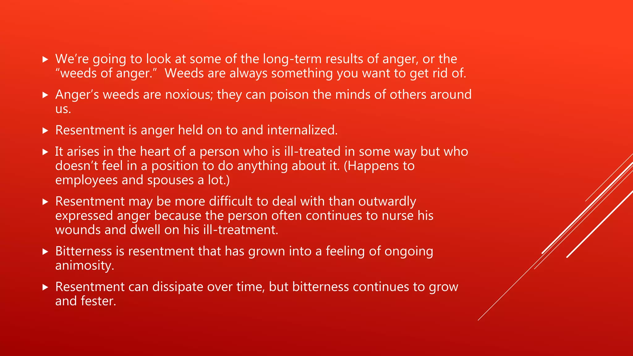 The weeds of anger | PPTX