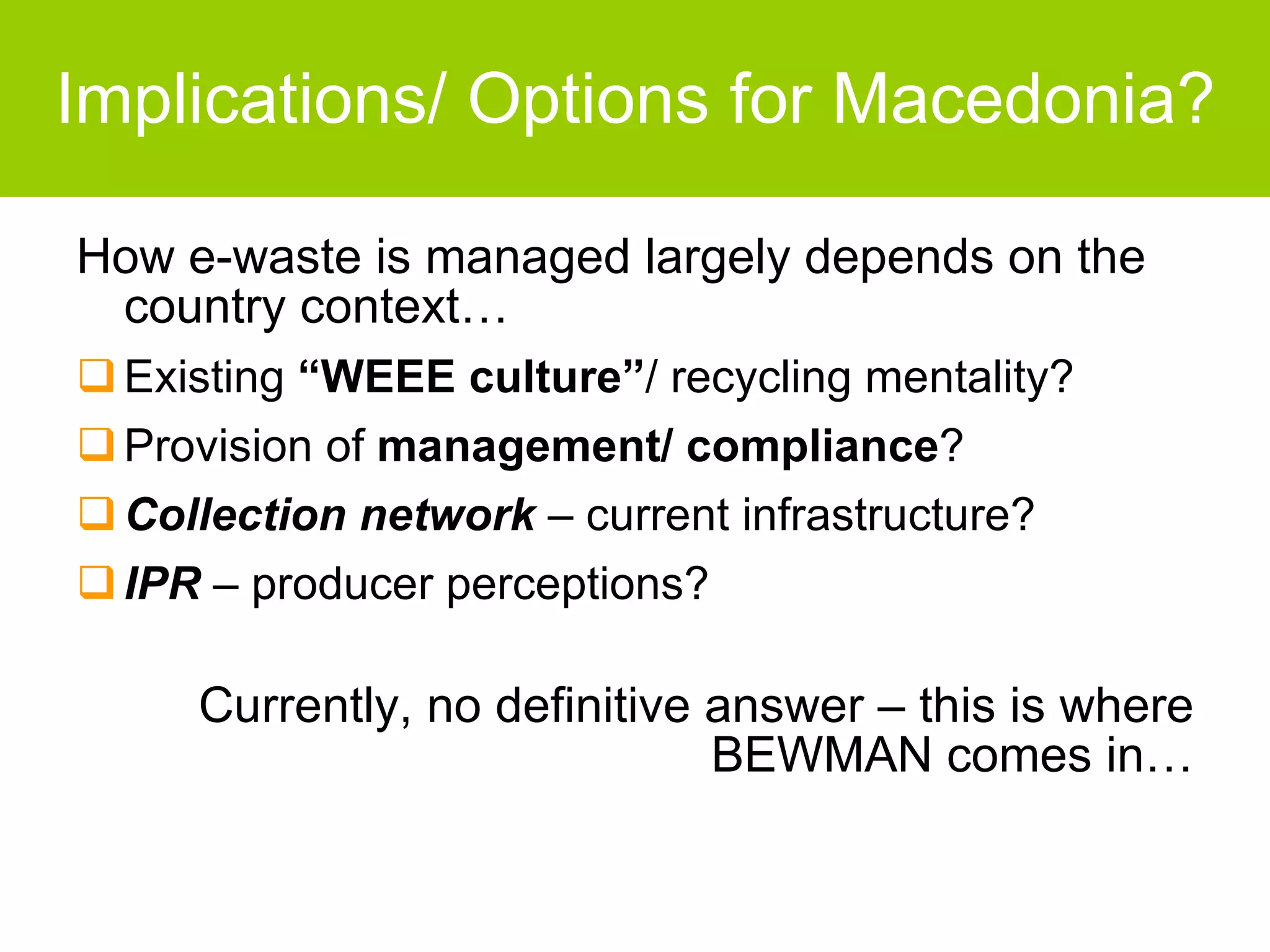 ‘e-Waste’ and WEEE Directive | PPT