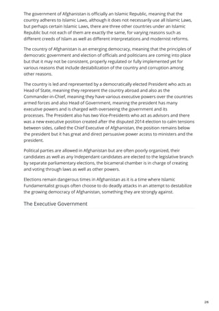 The Government of - Afghanistan | PDF | Elections | Politics
