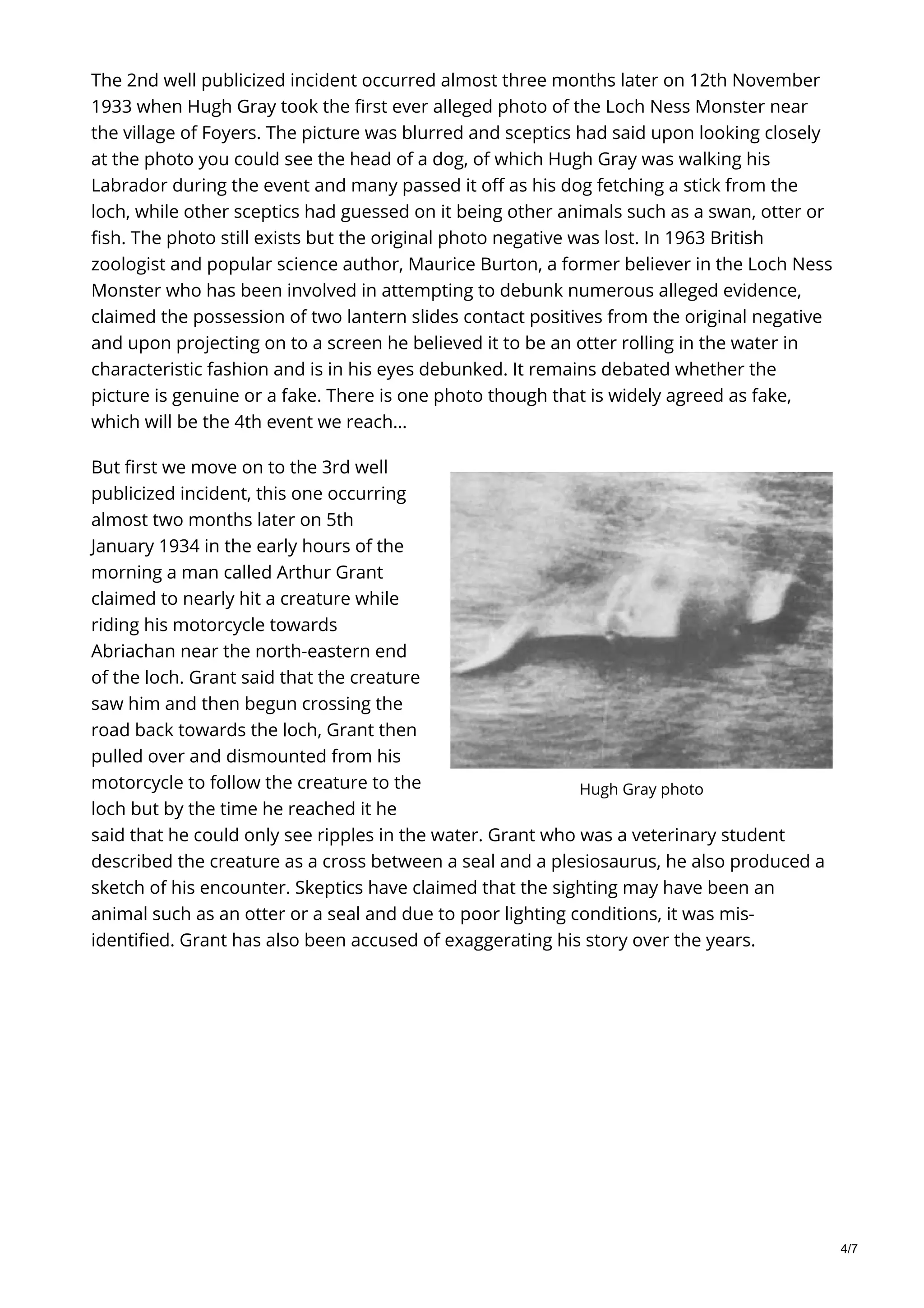 The Paranormal Alphabet L The Loch Ness Monster | PDF