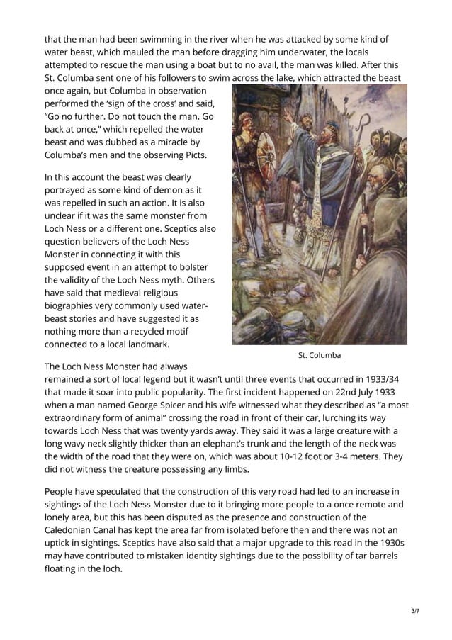 The Paranormal Alphabet L The Loch Ness Monster | PDF