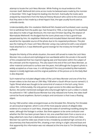 The Paranormal Alphabet L The Loch Ness Monster | PDF