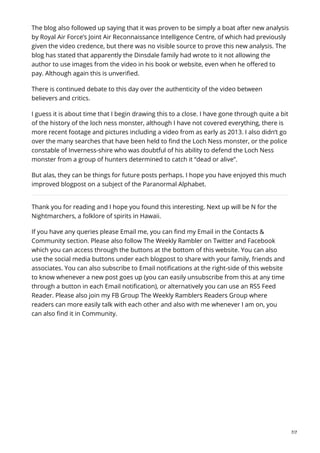 The Paranormal Alphabet L The Loch Ness Monster | PDF