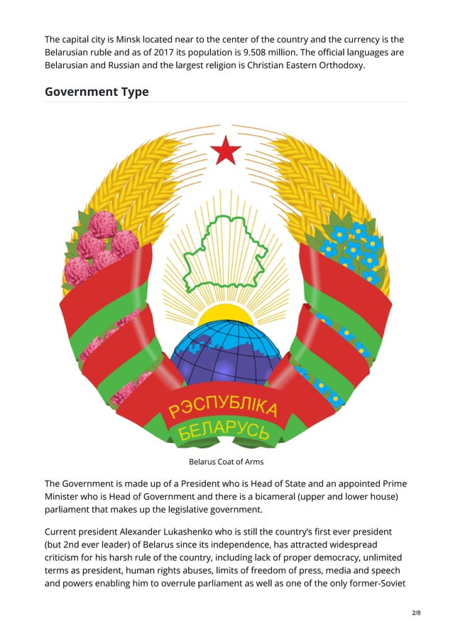 The Government System of Belarus | PDF