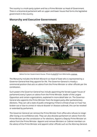 The Government System of Belize | PDF