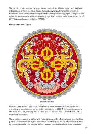 The Government System of Bhutan | PDF