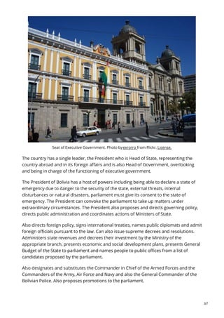 The Government System of Bolivia | PDF