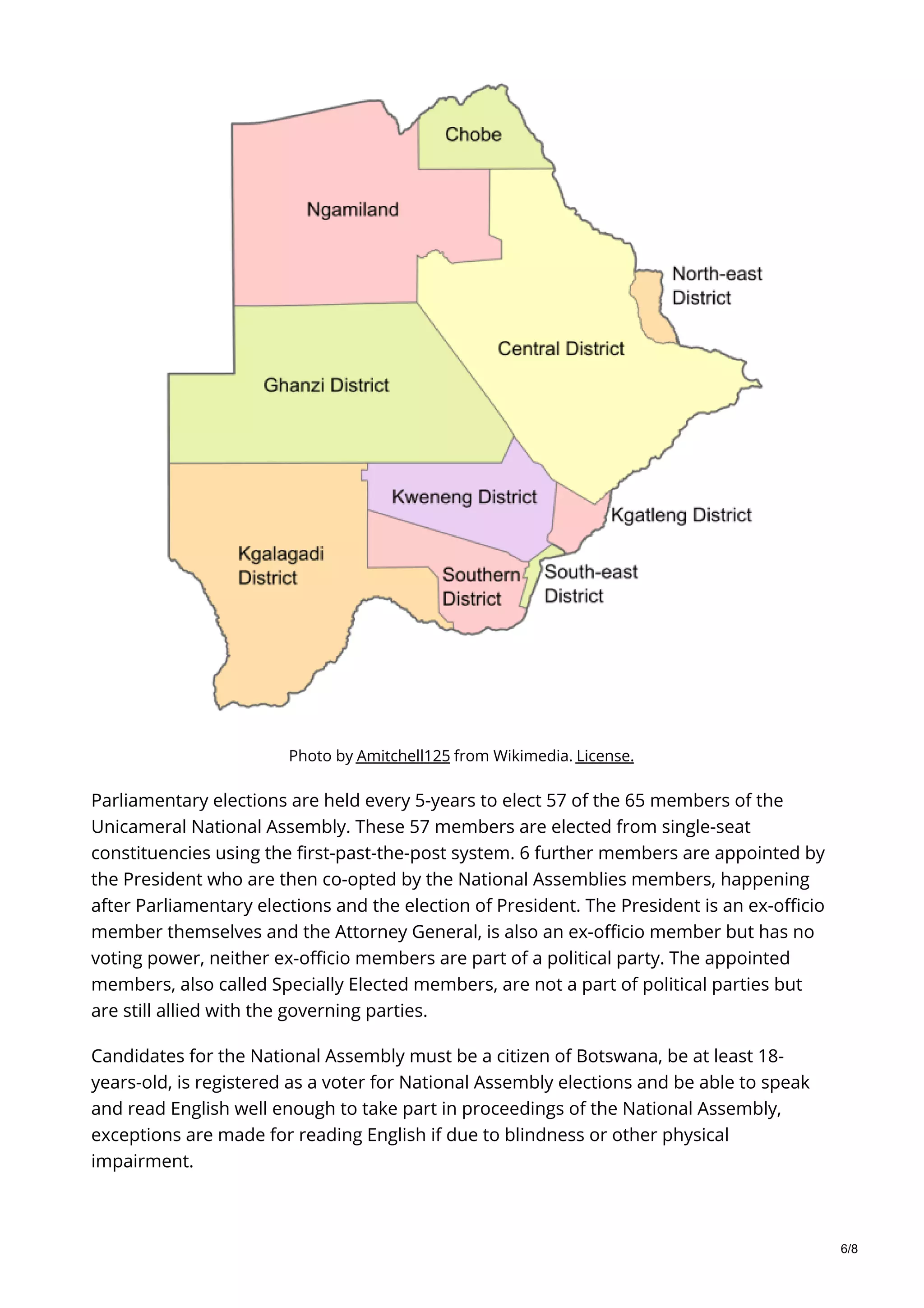 The Government System of Botswana | PDF
