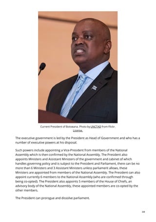 The Government System of Botswana | PDF