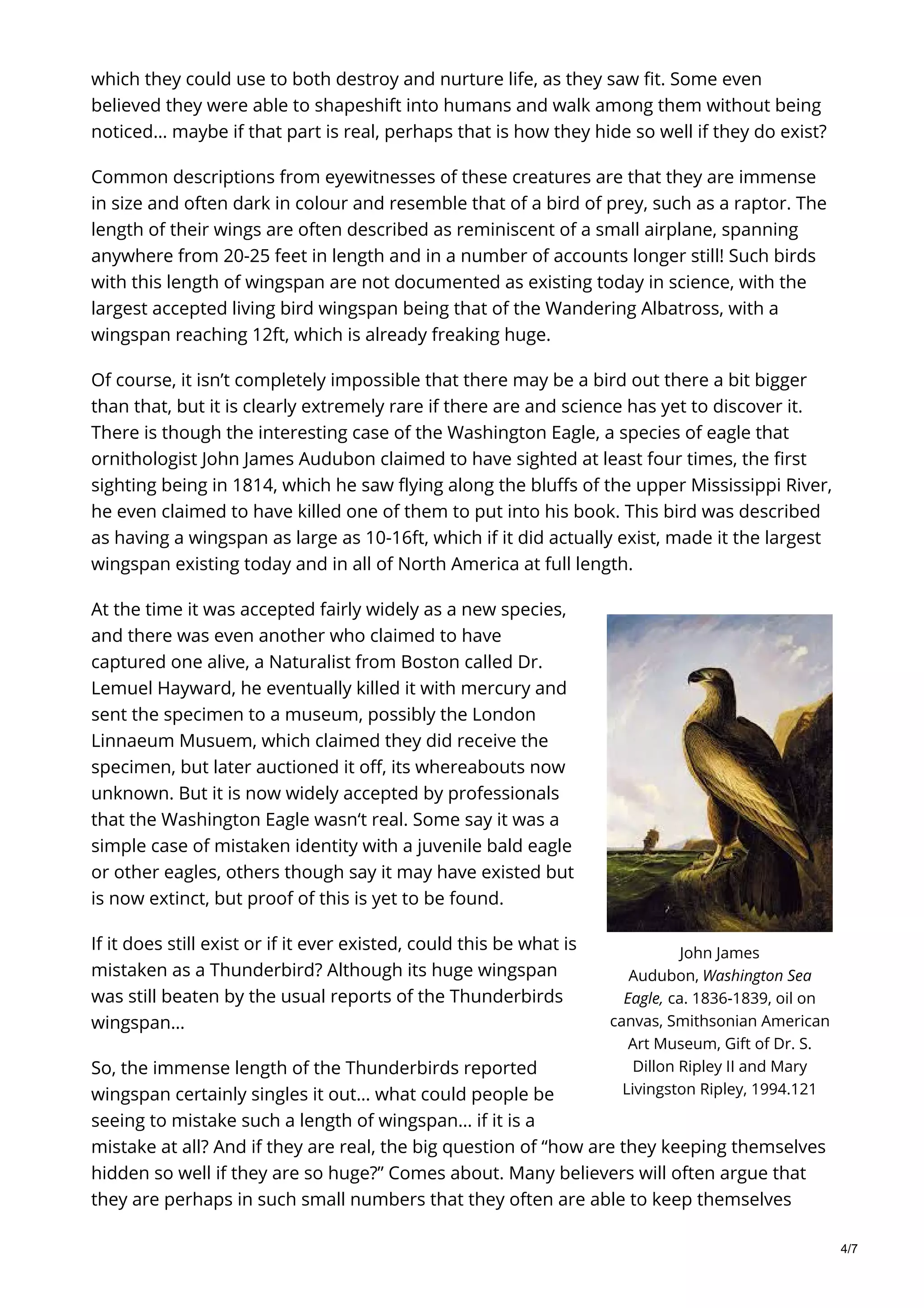 The Paranormal Alphabet T The Thunderbird | PDF