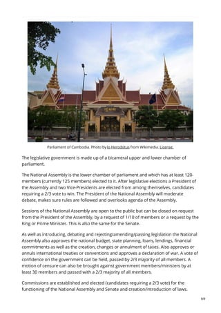 The Government System of Cambodia | PDF