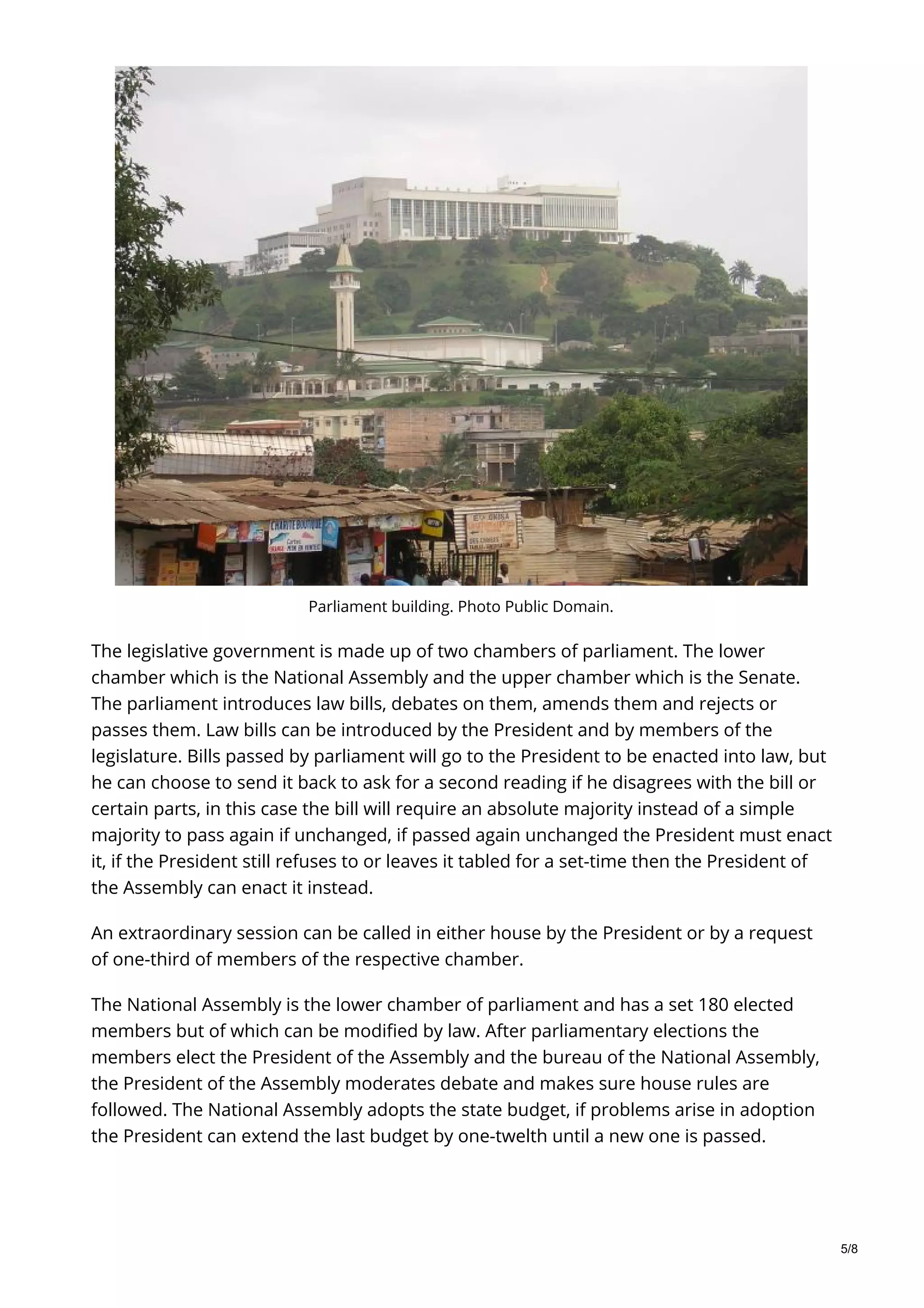 The Government System of Cameroon | PDF