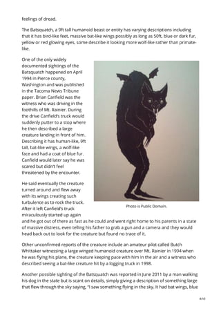 Washington Hauntings and Tales of Cryptids | PDF | Free Download