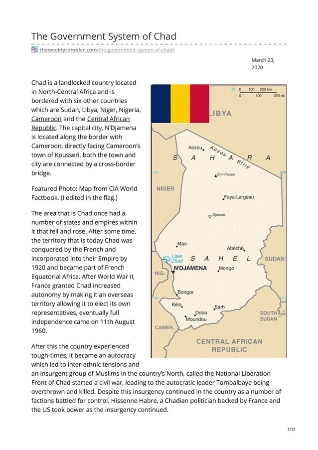 The Government System of Chad | PDF