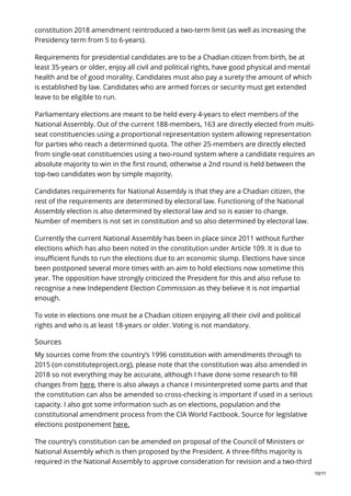 The Government System of Chad | PDF