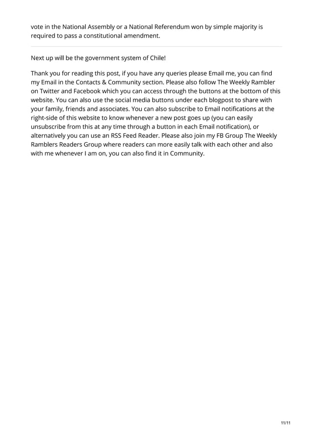 The Government System of Chad | PDF