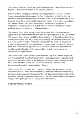 The Government System of Chad | PDF