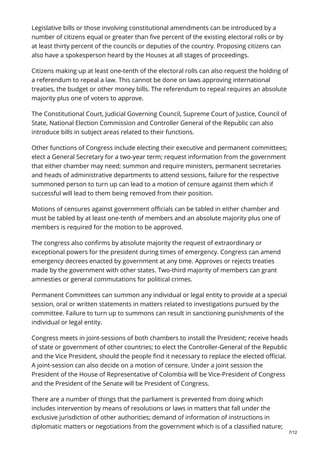 The Government System of Colombia | PDF