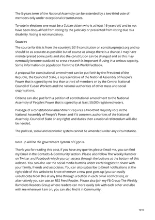 The Government System of Cuba | PDF