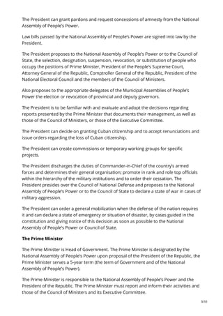 The Government System of Cuba | PDF