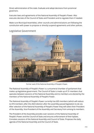 The Government System of Cuba | PDF