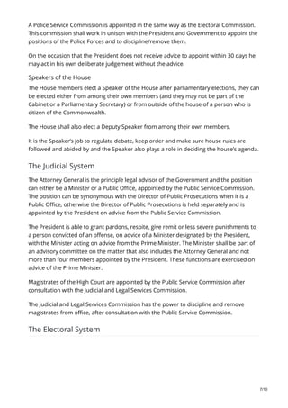 The Government System of Dominica | PDF
