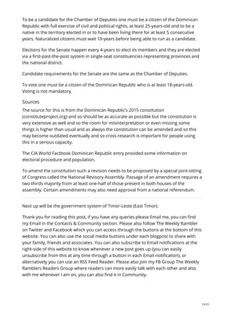 The Government System of the Dominican Republic | PDF