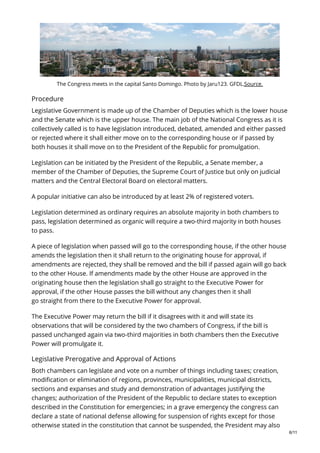 The Government System of the Dominican Republic | PDF
