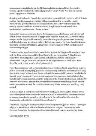 The Government System of Egypt | PDF