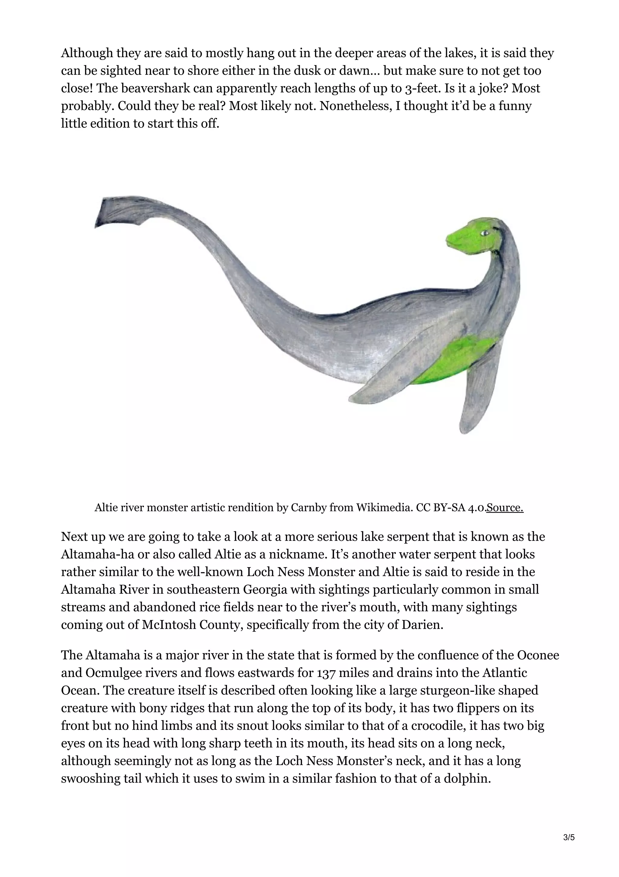 Mysterious Georgia, Loch Ness Monsters Long-lost Cousin and an Evil Wog | PDF