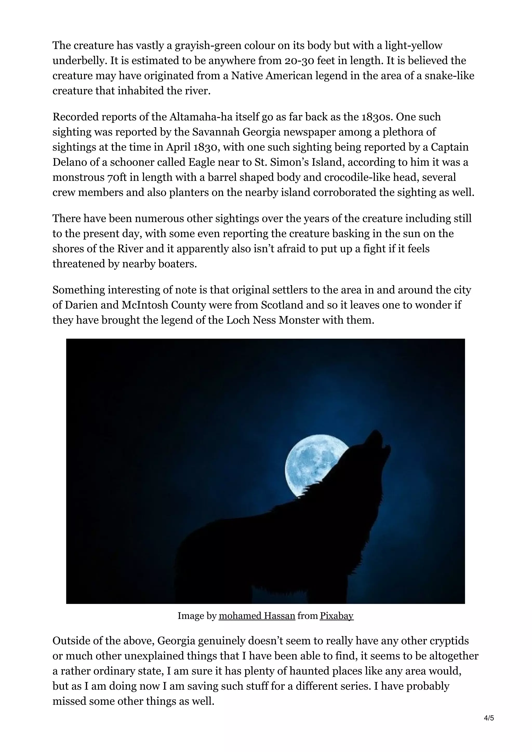 Mysterious Georgia, Loch Ness Monsters Long-lost Cousin and an Evil Wog | PDF