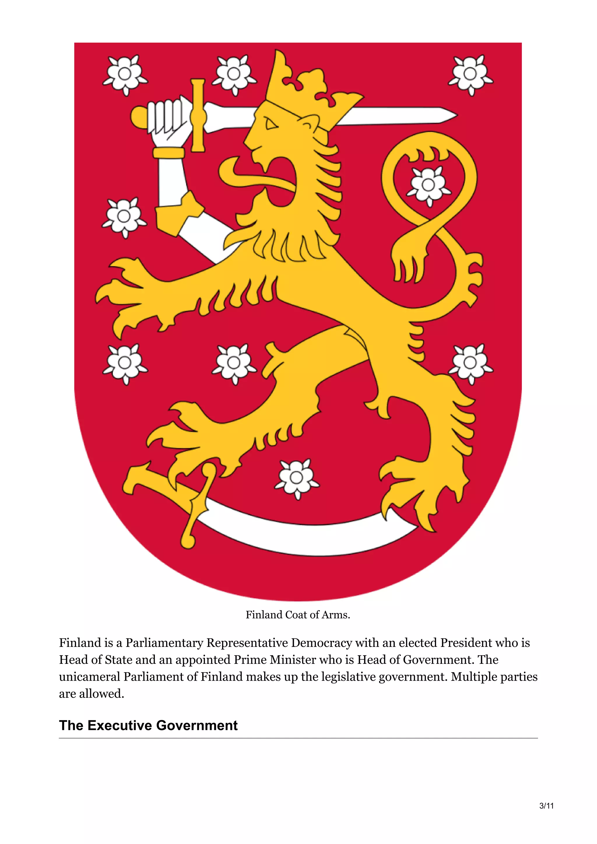 The Government System of Finland | PDF