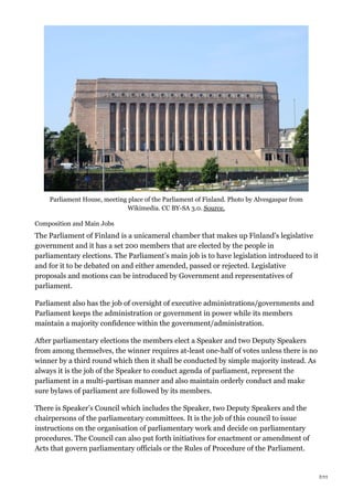 The Government System of Finland | PDF