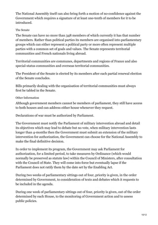 The Government System of France | PDF