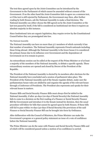 The Government System of France | PDF