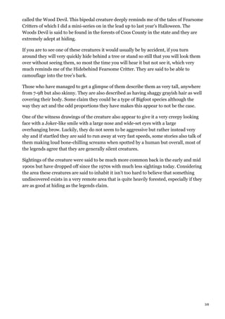 Mysterious New Hampshire, Wood Devil, Devil Monkeys and Hidden Water Serpents | PDF