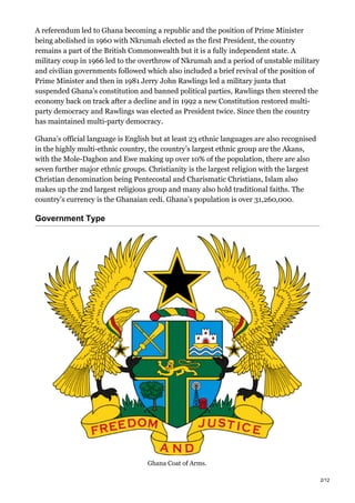 The Government System of Ghana | PDF