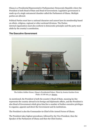 The Government System of Ghana | PDF