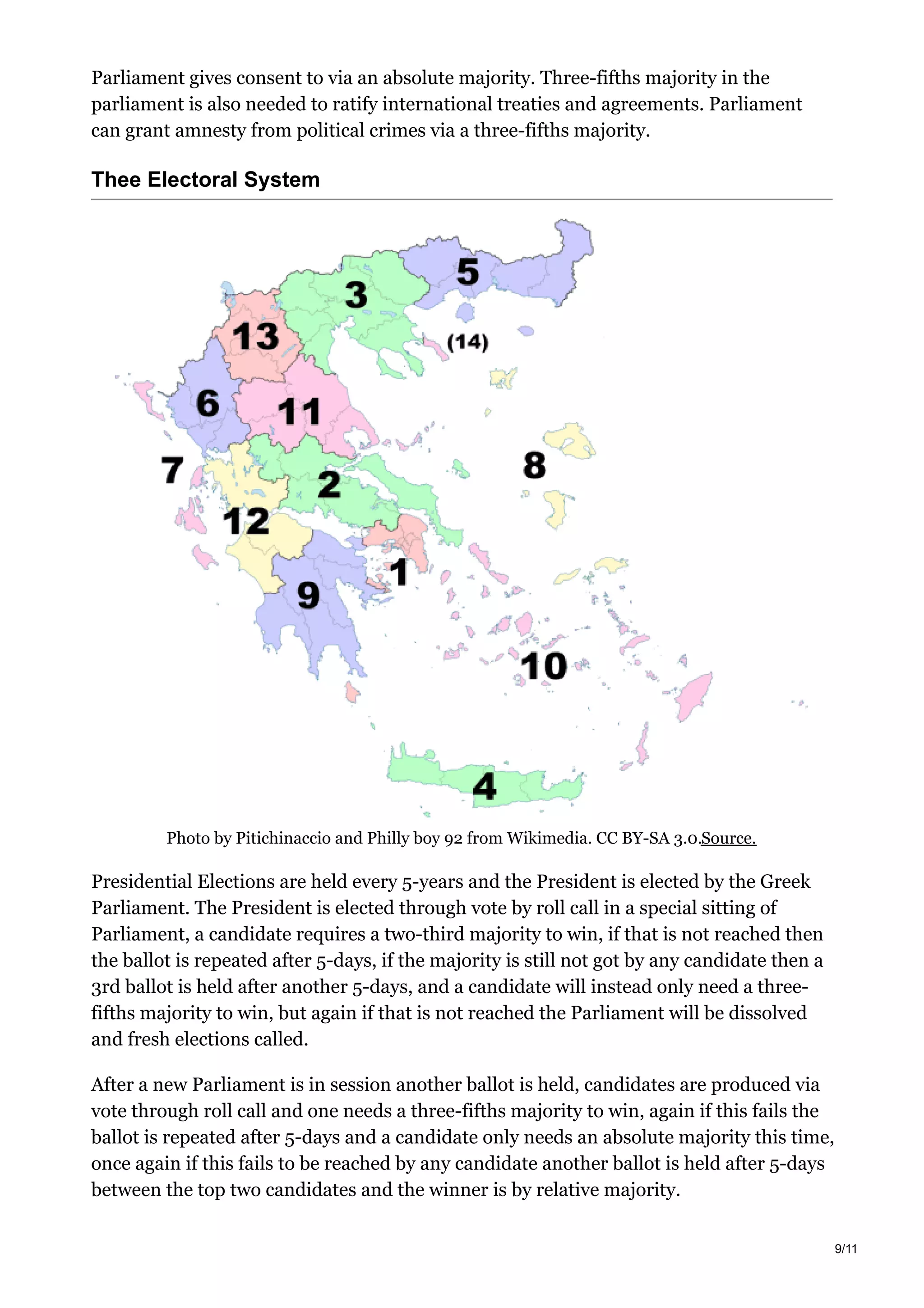 The Government System of Greece | PDF