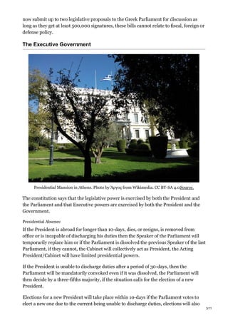 The Government System of Greece | PDF