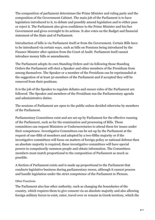 The Government System of Greece | PDF