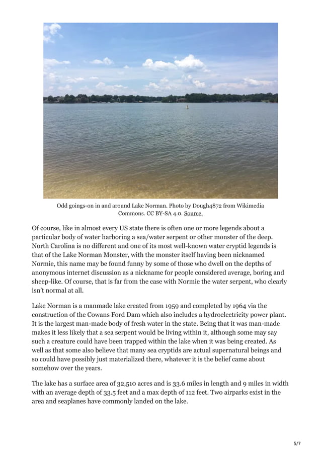 Mysterious North Carolina, Paranormal Lake, Elusive Beasts and Moon-eyed People | PDF | Cats | Pets