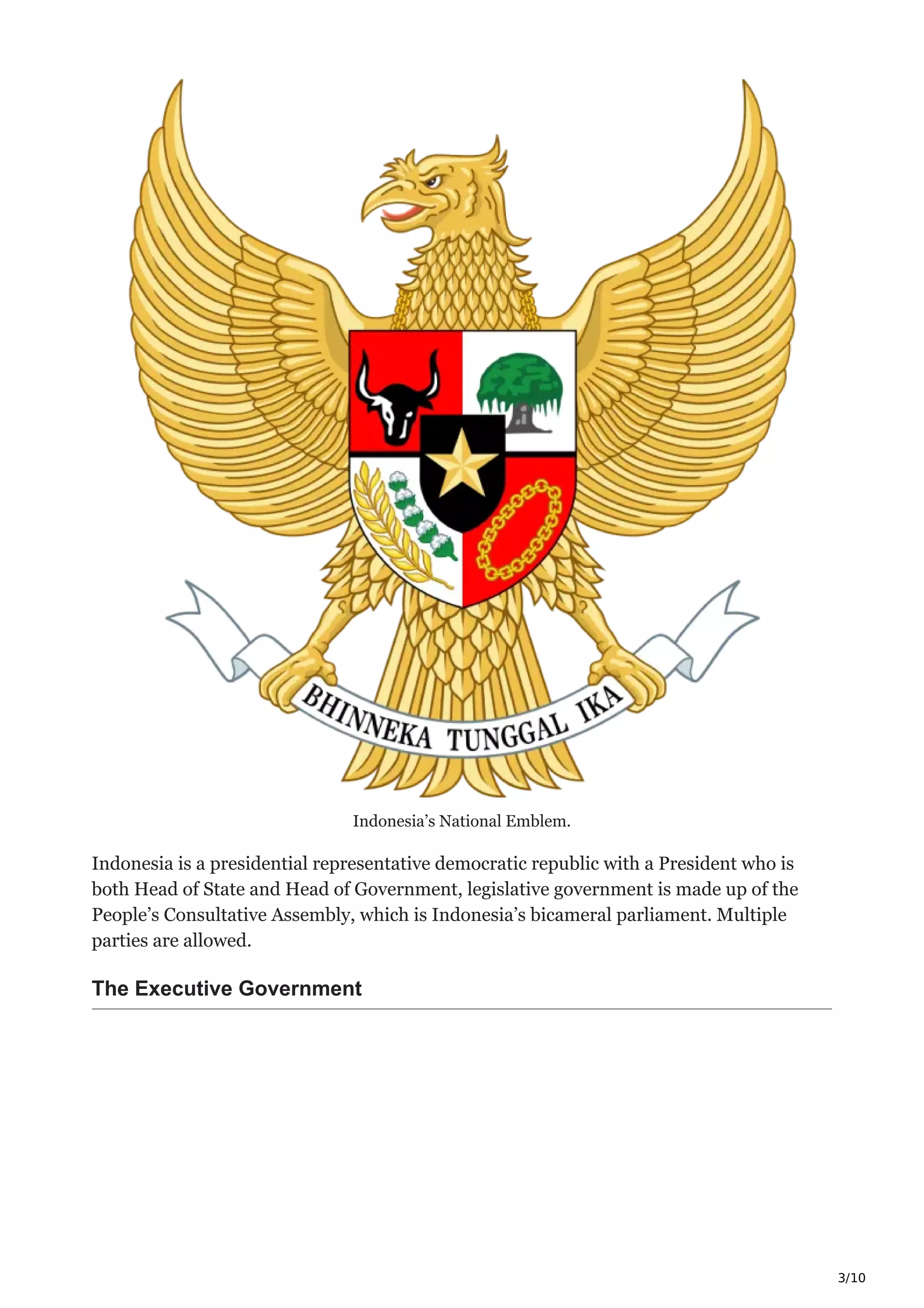 The Government System of Indonesia | PDF