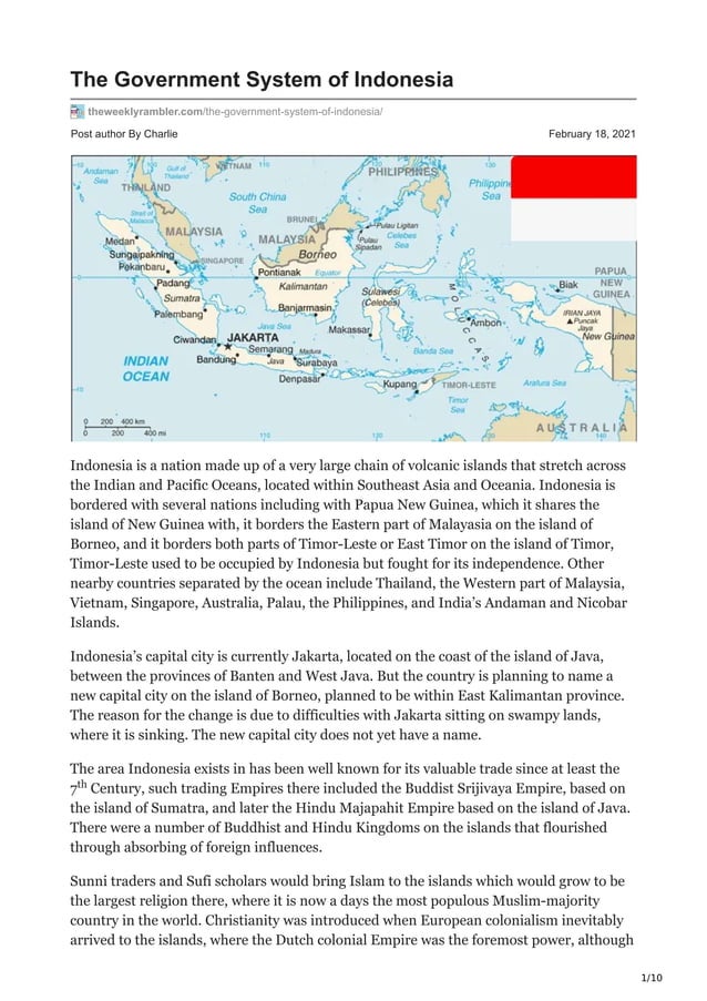 The Government System of Indonesia | PDF