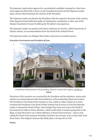 The Government System of Iran | PDF