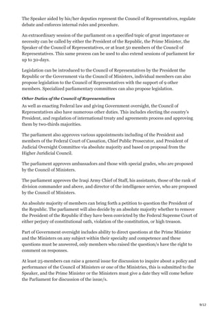 The Government system of Iraq | PDF